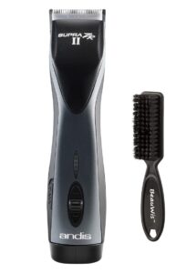 andis supra zr ii cordless ion clipper dblc-2 (79005) - bundled with beauwis blade brush