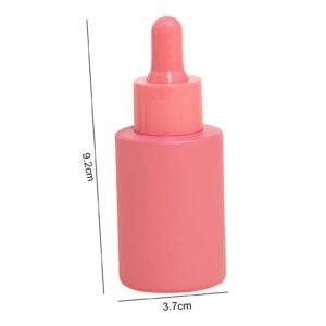 Bluelans Glass Dropper Bottle, 30ml Glass Tincture Bottle with Eye Dropper for Essential Oils, Liquids, Refillable Leakproof Travel Bottle with Dropper Pipette Pink A