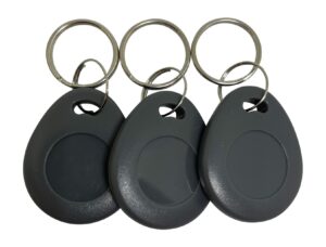 authorizid 50 – 26 bit h10301 125 khz proximity thick grey fobs wiegand t5577 chip. compatible with 1386 1326 7610 1586 1391 and 1346. works with nearly all access control systems. free tech support.