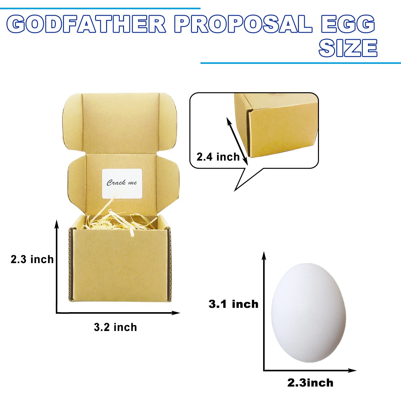 MUFUN Godfather Proposal Egg, Will You Be My Godfather, Be My Godfather Egg with Surprise for Best Friend, Brothers, Uncles