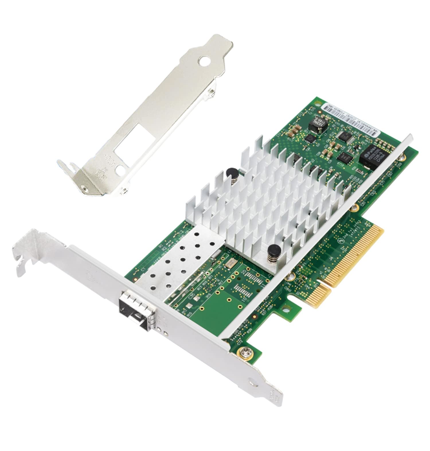 10Gb Network Card Single SFP+ Port PCIE x8 Ethernet Converged Server Adapter NIC Compatible Intel X520-DA1 82599EN Chip Support Windows 7/8/10/11/Visa,Server/Linux/VMware