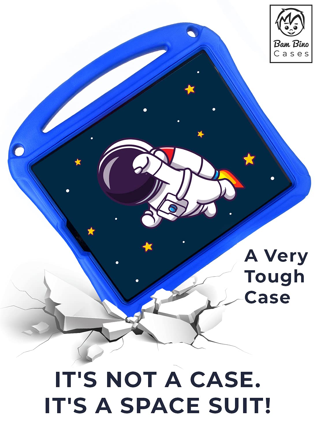 Bam Bino Space Suit - iPad 11 Pro Case, iPad Pro 11 Case for Kids, iPad Air 10.9 Case, iPad Air 5/ 4 Case, 2022 iPad Pro Case, iPad Air 4th Generation Case Kids, iPad Case Pencil Holder