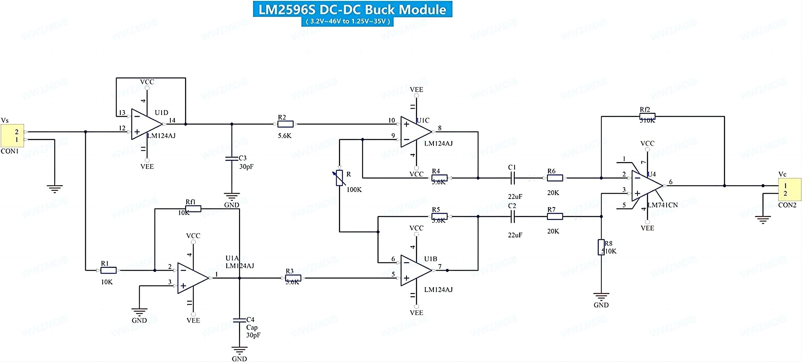 WWZMDiB LM2596 Voltage Regulator DC to DC Converter 3.2-35V to 1.25-30V Buck Converter (3Pcs)