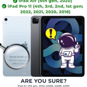 Bam Bino Space Suit - iPad 11 Pro Case, iPad Pro 11 Case for Kids, iPad Air 10.9 Case, iPad Air 5/ 4 Case, 2022 iPad Pro Case, iPad Air 4th Generation Case Kids, iPad Case Pencil Holder