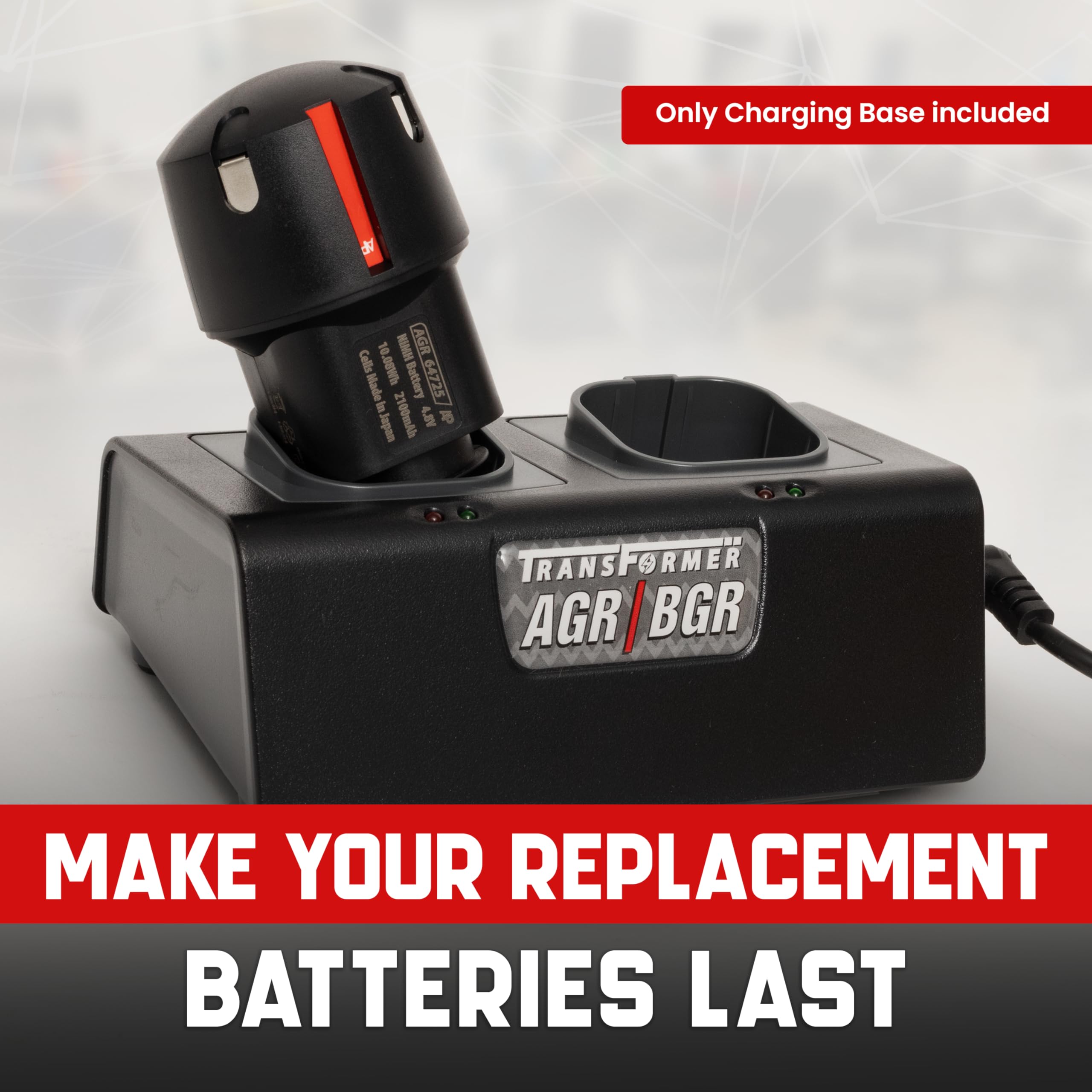 Artisan Power Dual Battery Charger for Andis PowerGroom | Best for AGR and BGR Series Clippers | Durable Connectors, LEDs Status and a Powerful DC Power Supply | Charges 2 Batteries at Once