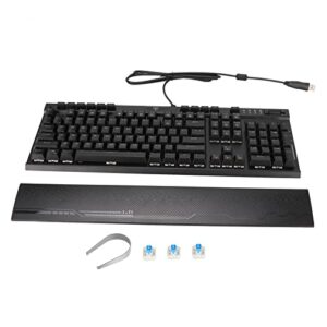 mechanical gaming keyboard,rgb backlit gaming keyboard,wired waterproof macro programming keyboard,blue switch,computer laptop desktop keyboard with wrist pad