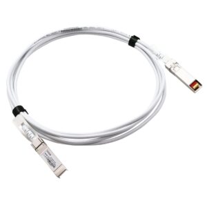 [white colored] 25gbe sfp28 dac twinax cable, 3.0 meter 25gbase-cr sfp28 passive copper cable, compatible for mellanox mcp2m00-a003, netgear, supermicro,tp-link, open source switches