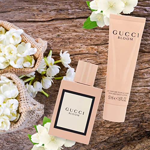 Gucci Bloom Eau De Parfum and Scented Lotion Gift Set Perfume for Women 1.6 oz and Perfumed Lotion for Women 1.6 oz