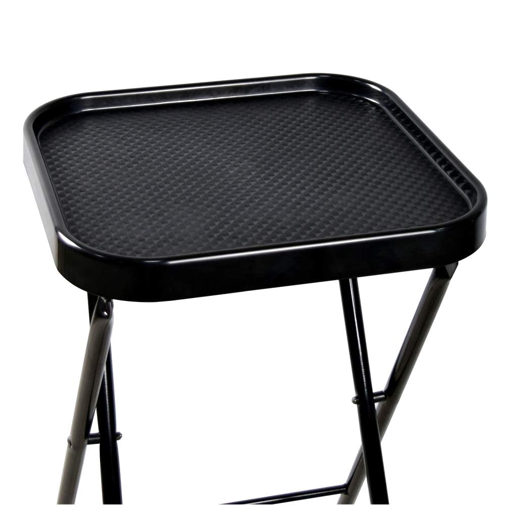 SF-001 | Folding Salon Tray | Tray Station Black on Wheels | Hair Salon Accessories