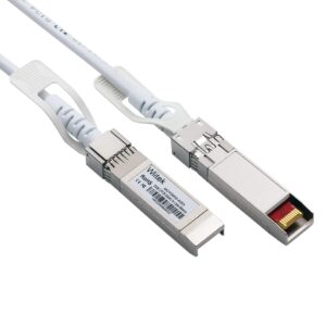 [White Colored] 25GbE SFP28 DAC Twinax Cable, 3.0 Meter 25GBASE-CR SFP28 Passive Copper Cable, Compatible for Mellanox MCP2M00-A003, Netgear, Supermicro,TP-link, Open Source Switches