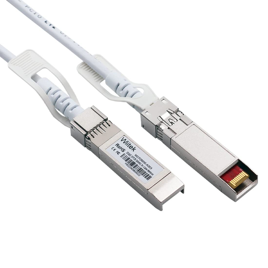 [White Colored] 25GbE SFP28 DAC Twinax Cable, 3.0 Meter 25GBASE-CR SFP28 Passive Copper Cable, Compatible for Mellanox MCP2M00-A003, Netgear, Supermicro,TP-link, Open Source Switches