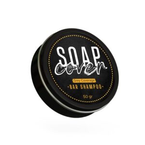 soap cover black soap for gray hair, gray hair reverse bar shampoo, 1.7 oz