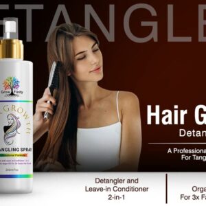 GrowFinity Biotin and Argan Oil Hair Spray | Detangling Leave-in Conditioner for Faster Growth and Regrowth | Hair Loss Treatment