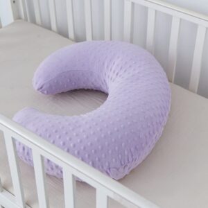 DONOMILO Minky Dots Nursing Pillow Cover, Case Plush Breathable Breastfeeding Pillow Slipcover Fits Nursing Pillow, Super Soft Snug Positioners for Baby Boy Baby Girl (Lavender)