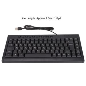 ASHATA 95 Keys Wired Mechanical Gaming Keyboard 60 Percent, Compact Mini Keyboard for Home Office Desktop Computer Laptop, Hot Swappable, Plug and Play, Black(Arabic)