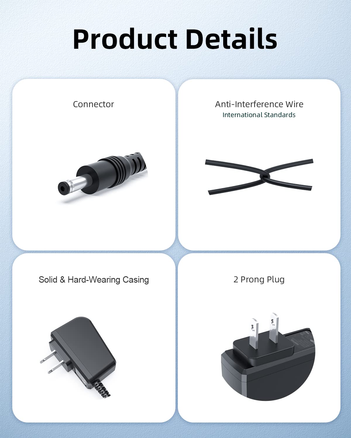 8V Power Cord Fit for Philips HQ840 Power Cord Shaver Norelco Multigroom Series 3000 MG3760 MG3760/50 MG3750 MG3750/50 MG3750/10 MG3750/60 Trimmer Replacement Charger Supply 5Ft