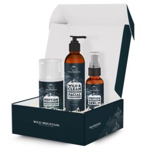 mens facial care kit - mens skin care kit - face care for men - men’s skincare set - face skin care for men - mens face care kit - facial kit for men - serum, cleanser & moisturizer set