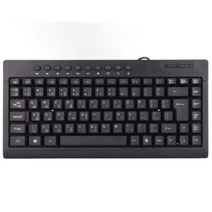 ashata 95 keys wired mechanical gaming keyboard 60 percent, compact mini keyboard for home office desktop computer laptop, hot swappable, plug and play, black(arabic)