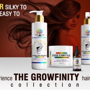 GrowFinity Biotin and Argan Oil Hair Spray | Detangling Leave-in Conditioner for Faster Growth and Regrowth | Hair Loss Treatment