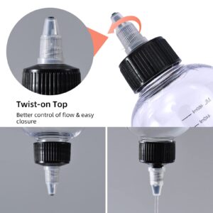 driew Applicator Bottles for Hair, 16.9oz Hair Squeeze Bottle Twist-On Top Tip Cap with Ratio Graduated Scale Color Applicator Bottle Hair Dye Bottle Pack of 2