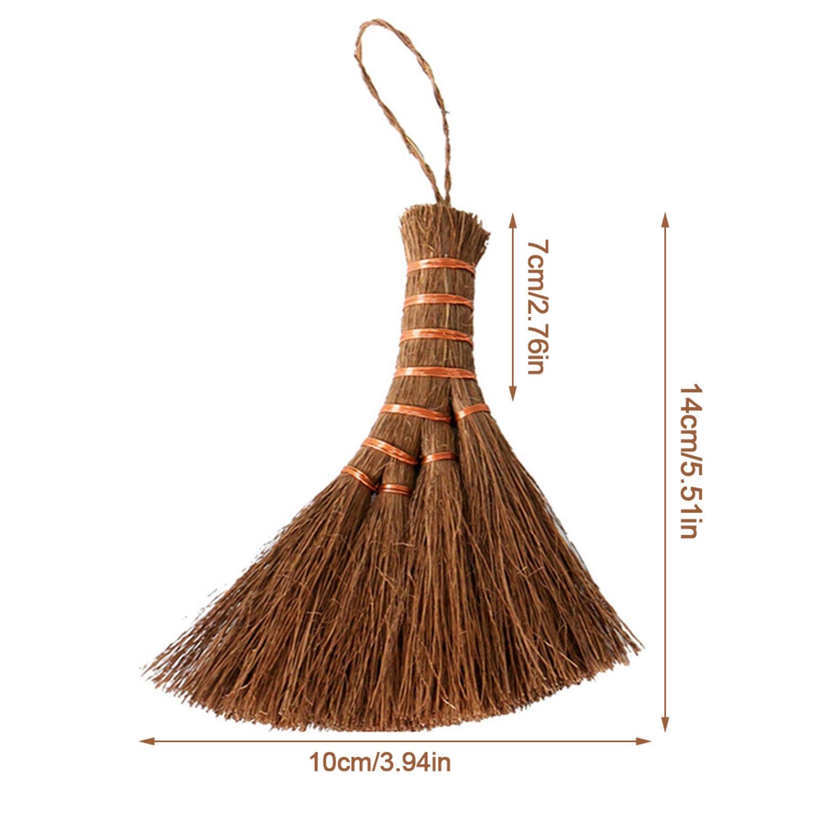 Handmade Broom,Household Short Hand Brooms | Wire Wound Bristles for Multi-Sweeping, Remove Dirt and Debris from Porches, Floors Decks, Driveways, Sidewalks Dalian