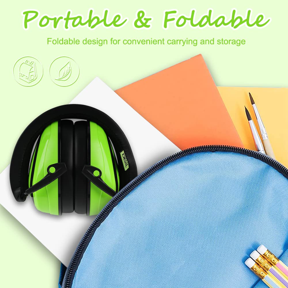 GREEN DEVIL Kids Ear Protection Ear muffs 27dB Noise Cancelling Headphones For Toddlers &Children Age 1-16 Low Profile Hearing Protection Earmuffs For Concerts Fireworks Shooting Autism Sensory Needs