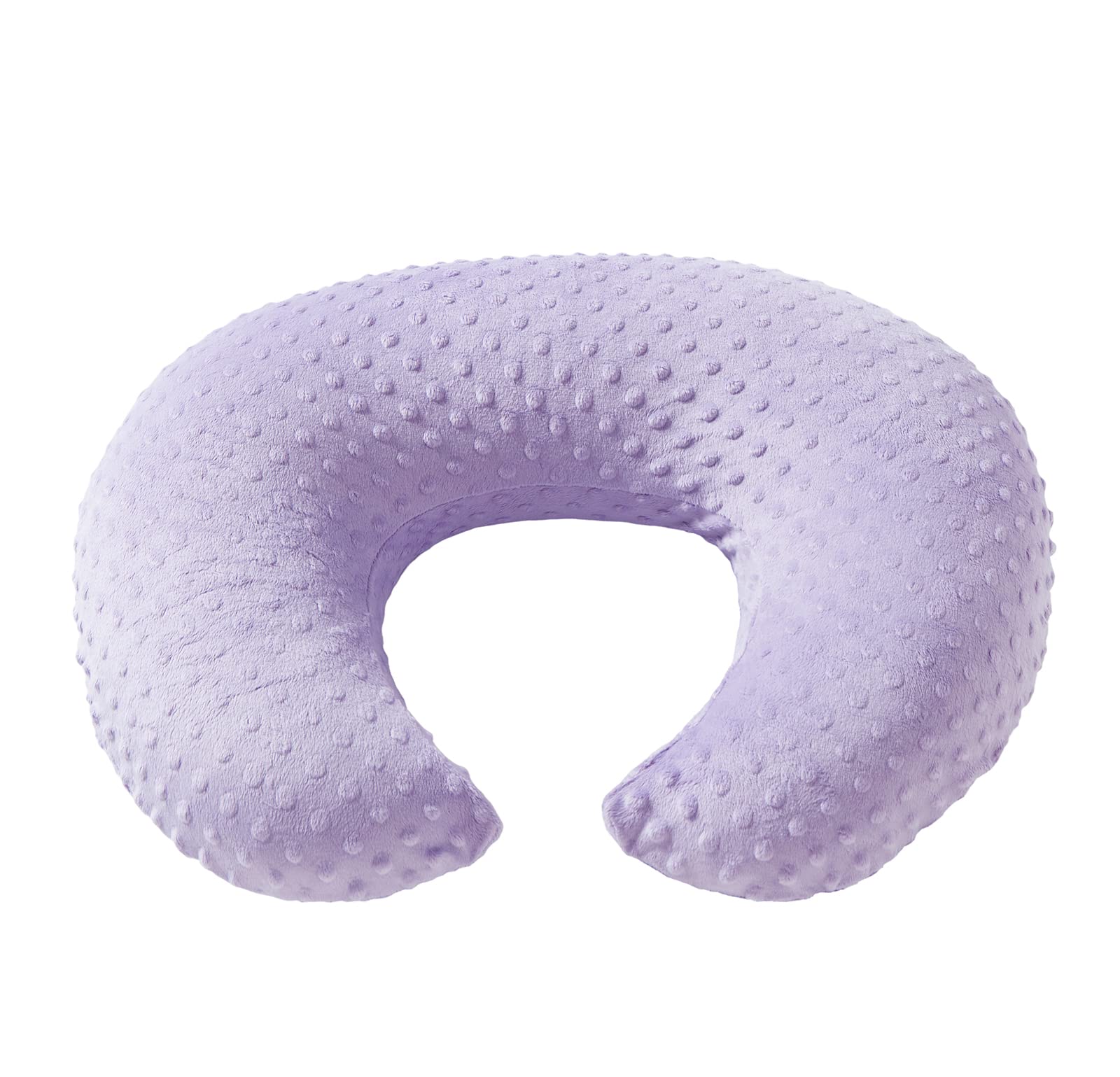 DONOMILO Minky Dots Nursing Pillow Cover, Case Plush Breathable Breastfeeding Pillow Slipcover Fits Nursing Pillow, Super Soft Snug Positioners for Baby Boy Baby Girl (Lavender)