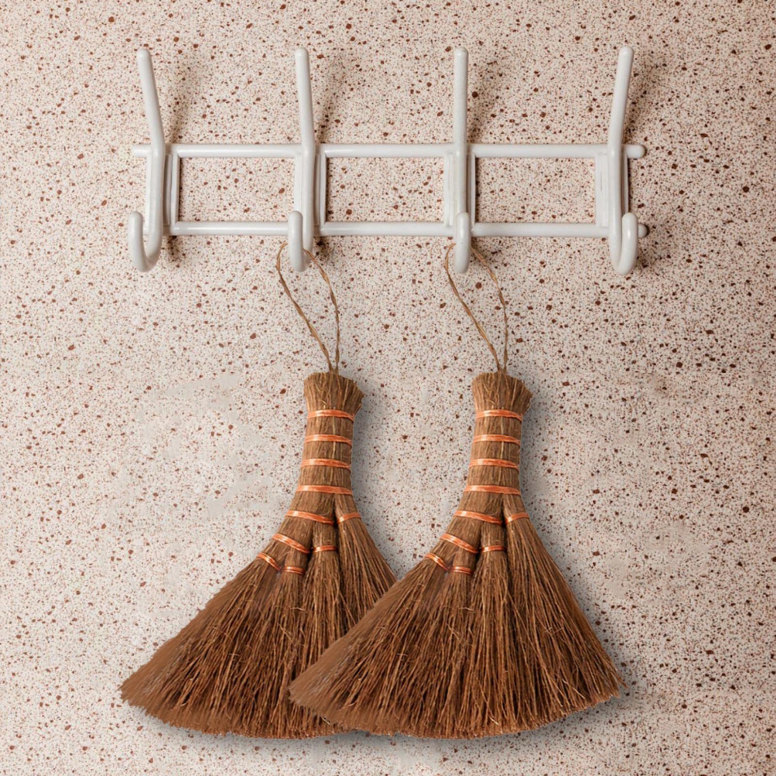 Handmade Broom,Household Short Hand Brooms | Wire Wound Bristles for Multi-Sweeping, Remove Dirt and Debris from Porches, Floors Decks, Driveways, Sidewalks Dalian