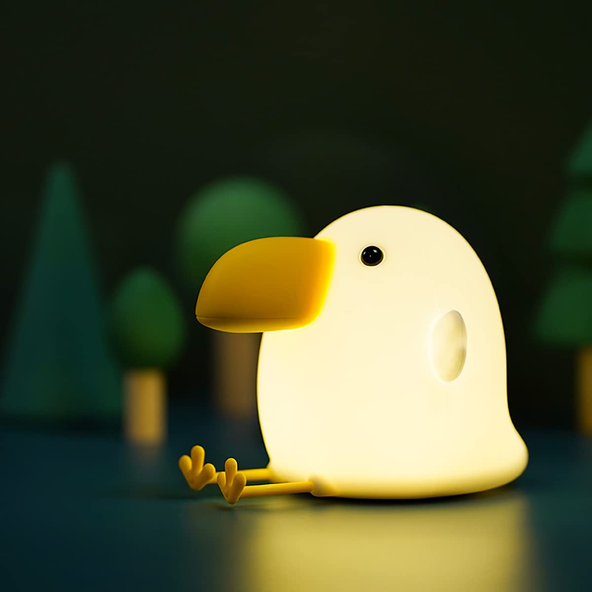 LEDHOLYT Kids Night Light, Cute Silicone Bird Nursery Lamp for Baby and Toddler,Animal Night Light for Boys and Girls,Squishy Night Light for Bedroom and Kids Room,Kids Gift (Bird)