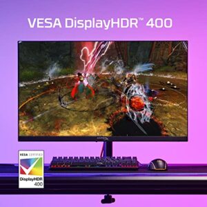 HyperX Armada 27 – Gaming Monitor – 27-inch, QHD (2560x1440), 165Hz Refresh Rate, IPS Panel, 1ms Response Time, NVIDIA® G-SYNC® Compatible, Desk Mount Included - HDMI and Display Port,Black