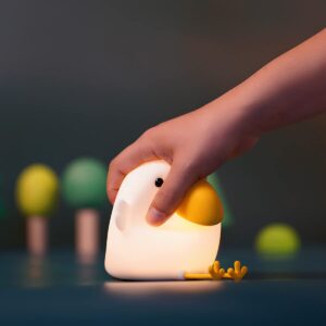 LEDHOLYT Kids Night Light, Cute Silicone Bird Nursery Lamp for Baby and Toddler,Animal Night Light for Boys and Girls,Squishy Night Light for Bedroom and Kids Room,Kids Gift (Bird)