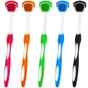 tongue brush, tongue scraper, tongue cleaner, tongue scraper brush, tongue scraper cleaner, tongue brushes, helps fight bad breath, 5 tongue scrapers, 5 pack