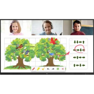 lg 86'' 86tr3dj-b createboard™ tr3dj-b series ips uhd ir multi touch interactive whiteboard with embedded writing software and built-in front speakers