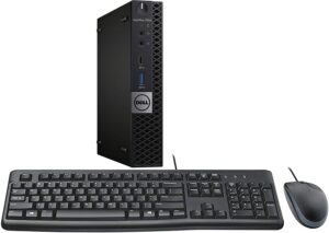 dell optiplex 7050 mff intel core i5-6600t 8gb 128gb desktop pc refurbished window 10 professional with keyboard and mouse (renewed)