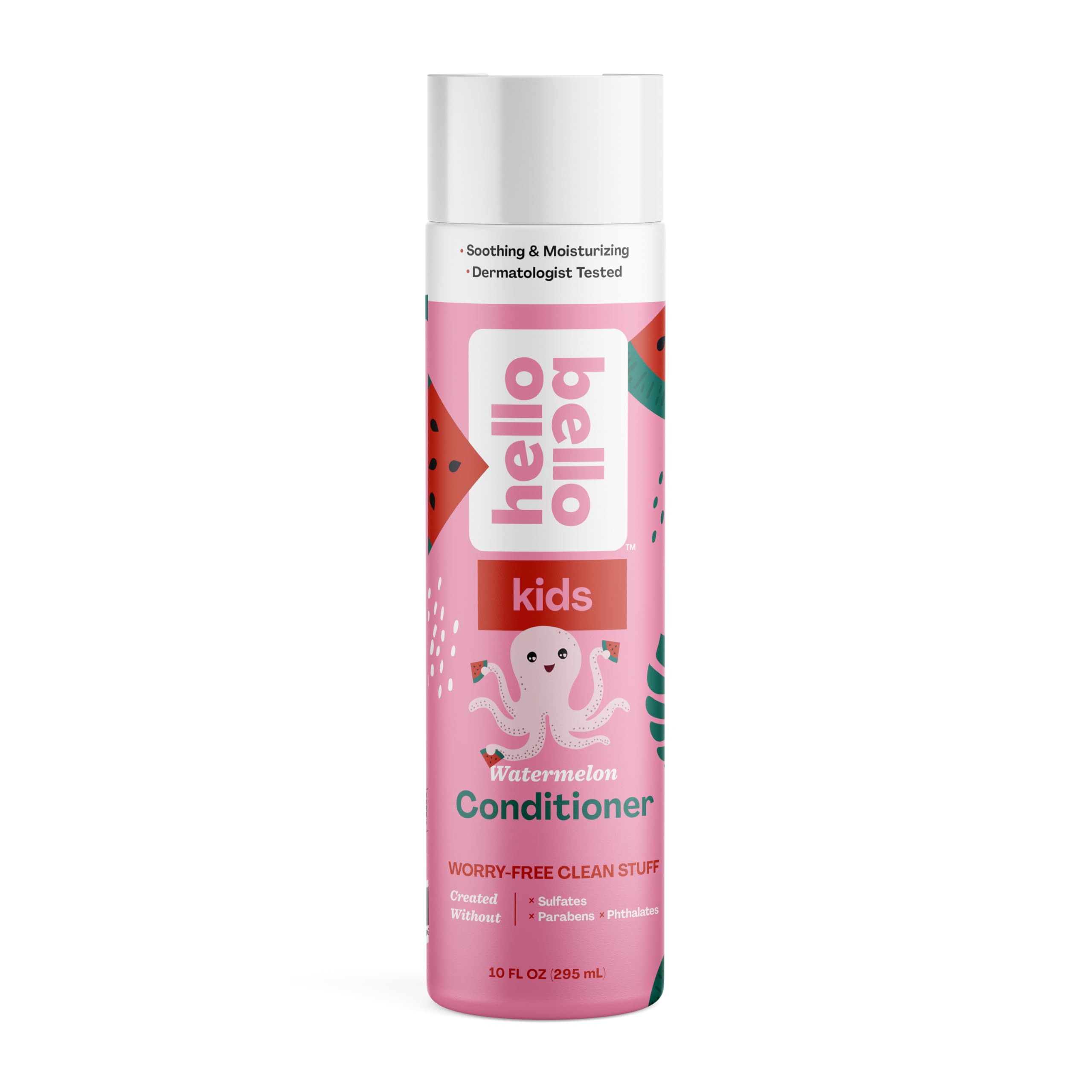 Hello Bello Kid’s Conditioner - Hypoallergenic, pH-Balanced & Dermatologist-Tested - Thoughtful Ingredients - Watermelon, 10 Fl Oz (1 Pack)