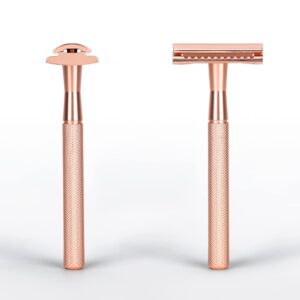 safety razor for men and women,all double edge razor blades lady razor eco-friendly zero waste beauty environmentally,rose gold