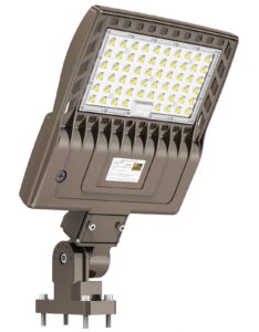 200w led parking lot light 28000lm with arm mount ul dlc listed, 5000k shoebox pole light ac100-277v, ip65 waterproof commercial street area lighting for driveway/roadway/yard, replace 800w hid hps