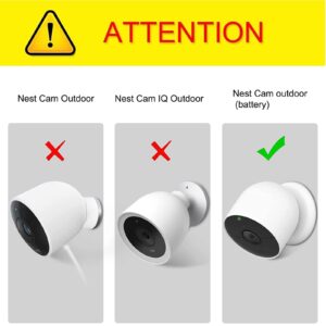 Shyueda Anti Drop Anti Theft Anti Damaged Security Chain Strap Rope Compatible with Google Nest Cam Outdoor(Battery), 2-Pack