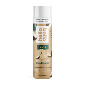 hello bello kids conditioner - gentle hypoallergenic tear-free formula - vegan and cruelty-free - creamy coconut scented - 10 fl oz