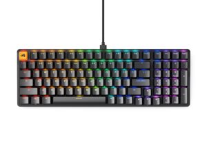 glorious gaming keyboard - gmmk 2 - tkl hot swappable mechanical keyboard, red switches, wired, tkl gaming keyboard, compact keyboard - full size keyboard (black rgb keyboard) (renewed)