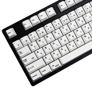 molgria keycaps pure white, 137 set simple white keycaps for gaming keyboard, pbt cherry profile dye sublimation keycap for gateron kailh cherry mx 104/87/74/68/64/61 60 keyboard