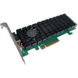 highpoint technologies 2-port m.2 ssd6202a nvme boot raid controller for vmware esxi & virtualization systems, green