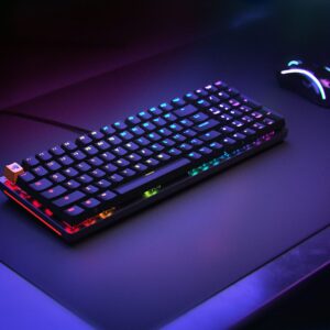 Glorious Gaming Keyboard - GMMK 2 - TKL Hot Swappable Mechanical Keyboard, Red Switches, Wired, TKL Gaming Keyboard, Compact Keyboard - Full Size Keyboard (Black RGB Keyboard) (Renewed)