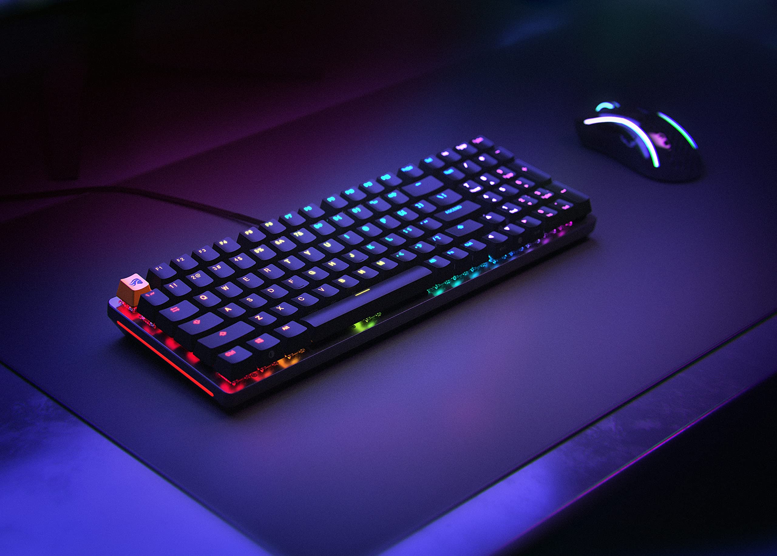 Glorious Gaming Keyboard - GMMK 2 - TKL Hot Swappable Mechanical Keyboard, Red Switches, Wired, TKL Gaming Keyboard, Compact Keyboard - Full Size Keyboard (Black RGB Keyboard) (Renewed)