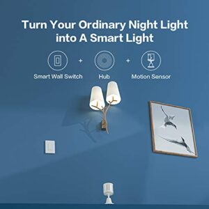 Aqara 2K Security Indoor Camera Hub G3 Plus Smart Light Switch (No Neutral, Single Rocker), AI Facial and Gesture Recognition, Infrared Remote Control, 360° Viewing Angle via Pan and Tilt