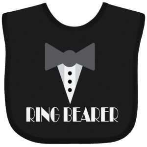 inktastic ring bearer mock tux tuxedo baby bib black 223ea