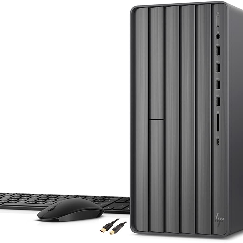 HP 2022 Newest Envy Desktop, Intel Core i7-10700 Processor, 32 GB RAM, 2TB SSD Storage + 1TB HDD, Wi-Fi 5, Windows 11 Pro, USB Wired Keyboard and Mouse Combo