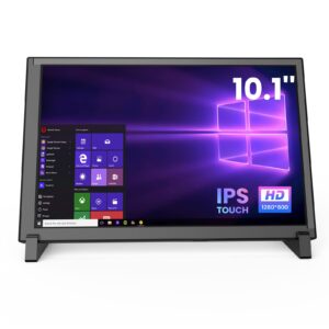 aprotii 10.1 inch hdmi monitor, 1280x800 ips 10-points capacitive touchscreen monitor 10 inch portable single board monitor for ps4 switch pc laptop pi/4b/3b+/3b/3a+/2b/b+