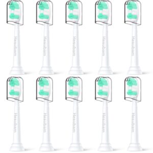 hesubam replacement toothbrush heads for philips sonicare protectiveclean 4100 5100 6100 flexcare proresults 2 series c2 c1 g2 w2 w3 g3 hx9023 hx6250, 10pk electric brush heads