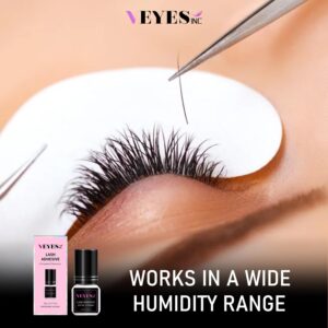 VEYES INC Eyelash Extension Glue - Extra Strong Professional Lash Glue 5ml | 1 Sec Drying time | Retention - 8 Weeks | Black Adhesive for Semi-Permanent Extensions Professional Use Only